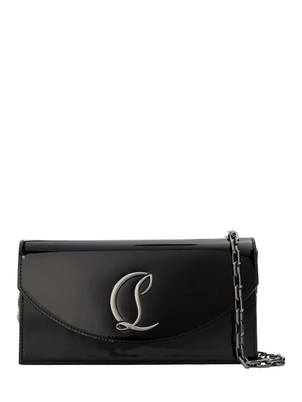 CHRISTIAN LOUBOUTIN Chain Strap Clutch Bag - Black