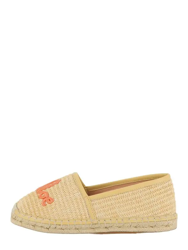 Chloé Espadrille Slip-on Flats With Logo Detailing - Nude