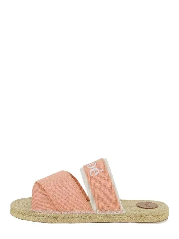 Chloé Logo Flat Sandals - Nude