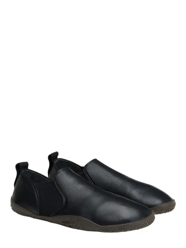 LEMAIRE Leather Slip-on Slippers With Elastic Panels And Vibram Outsole - Black