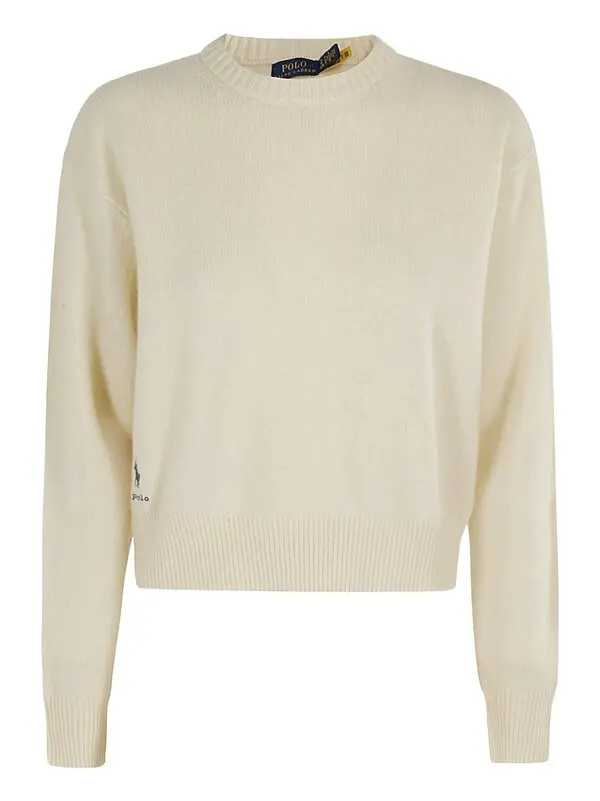 Polo Ralph Lauren Cropped Crewneck Jumper - Nude