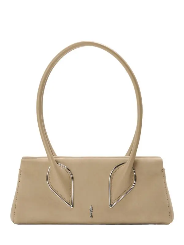CHRISTIAN LOUBOUTIN Venus Baguette Shoulder Bag - Nude