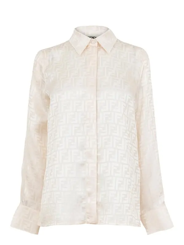 Fendi Satin Shirt Ld62 - White