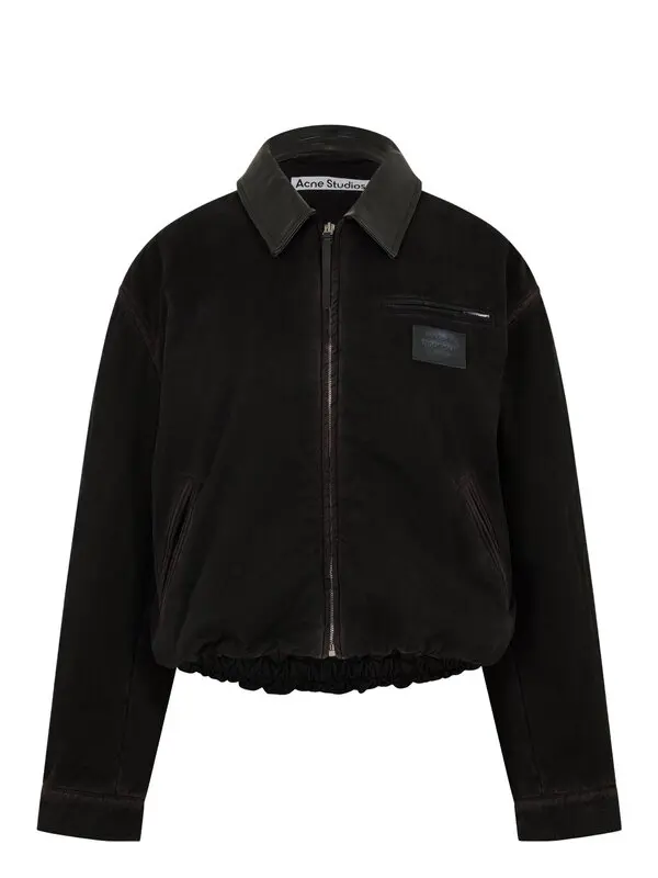 Acne Studios Zip-up Stand Collar Outerwear - Black