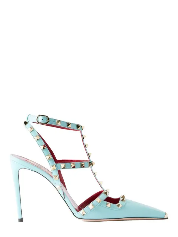 Valentino Garavani Rockstud Kidskin Pumps 100mm - Blue