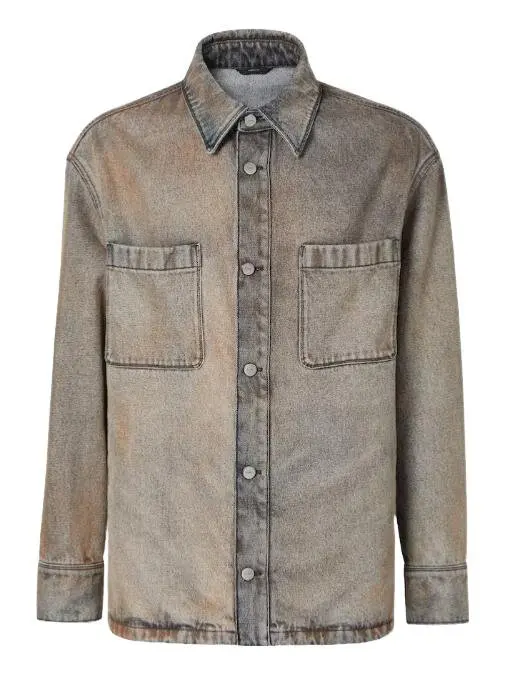 Fendi Long-sleeved Denim Shirt - Brown
