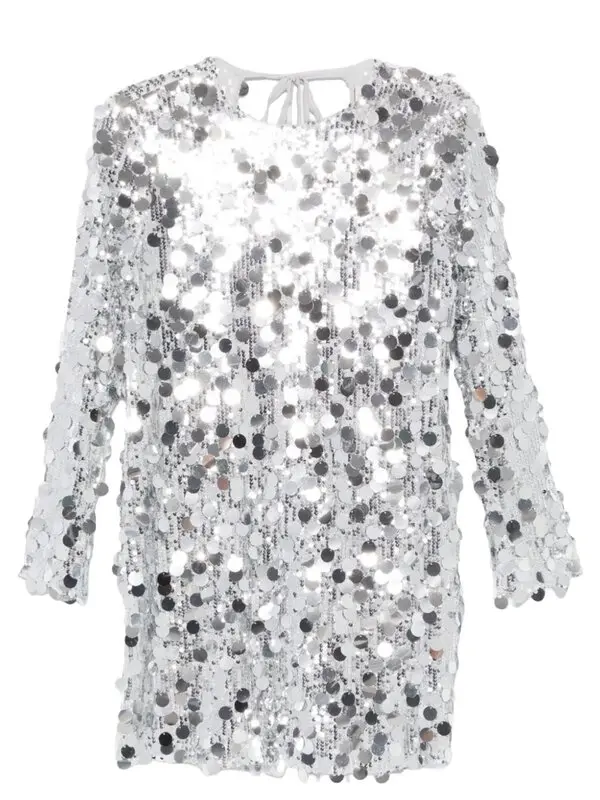 SEMICOUTURE Archie Sequin Dress - White