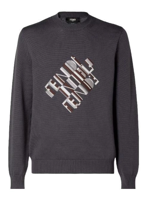 Fendi Wool Jumper - Grey