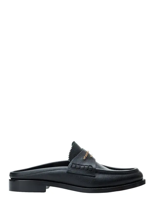 Alexander Wang Logo Lettering Mules - Black