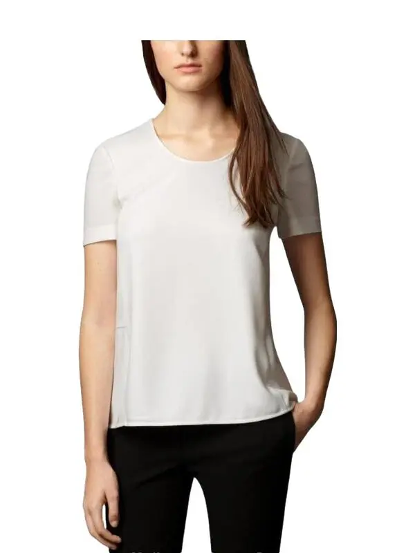 Burberry Round Neck Short Sleeve T-shirt - White
