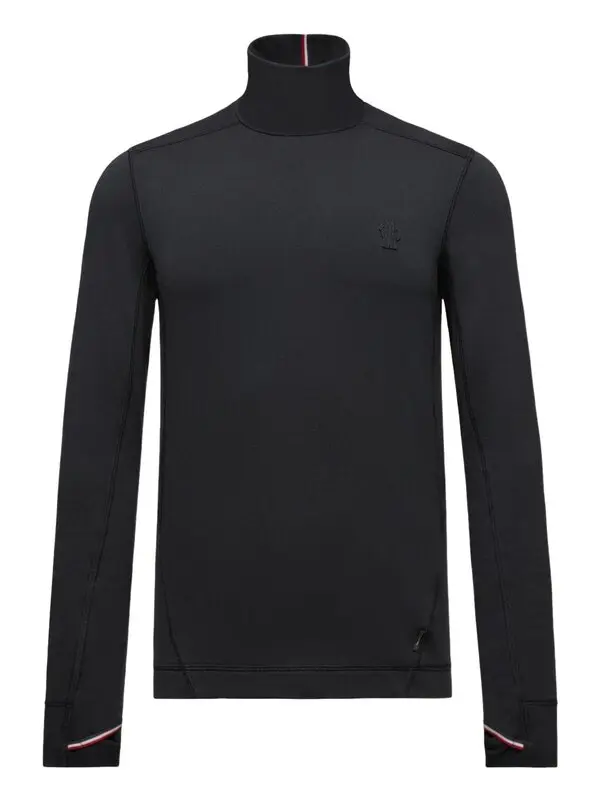 Moncler Polartec High Neck Long Sleeve - Black