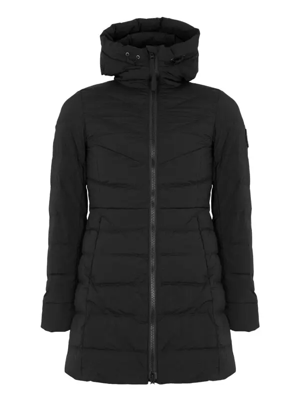 Canada Goose Mid-length Hooded Down Jacket - Black