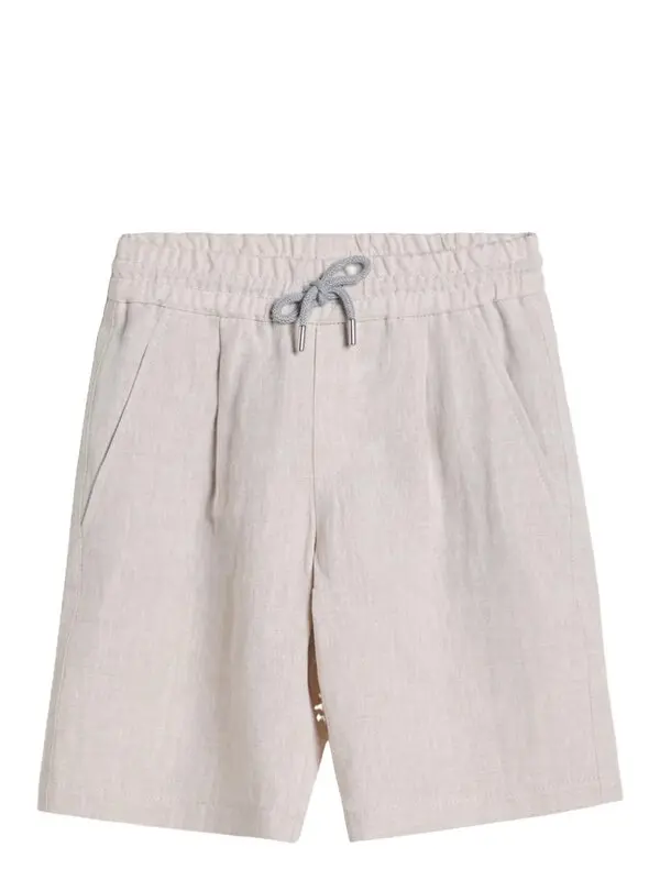Brunello Cucinelli Linen Bermuda Shorts - Cold Beige
