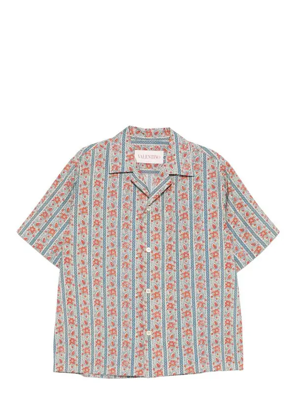 Valentino Garavani Paisley-printed Button-up Shirt - Blue