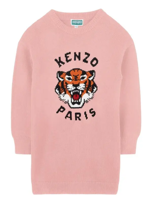 Kenzo Tiger Graphic Crew Neck Sweater - Pink