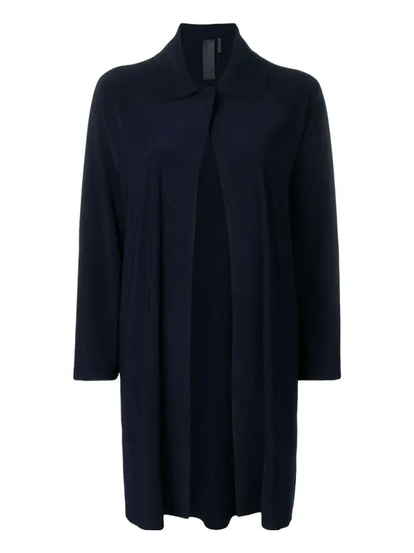 Norma Kamali Collared Open-front Coat - Black