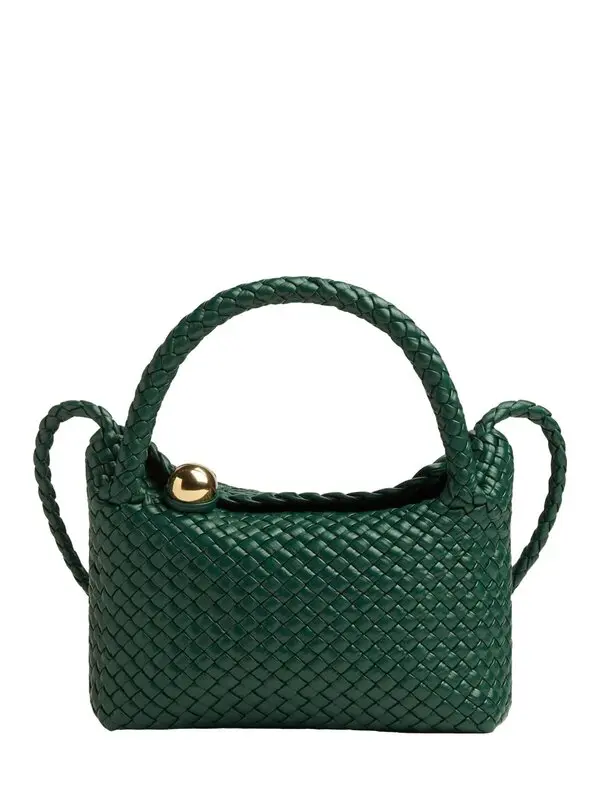 Bottega Veneta Small Tosca Woven Leather Bag - Emerald Green