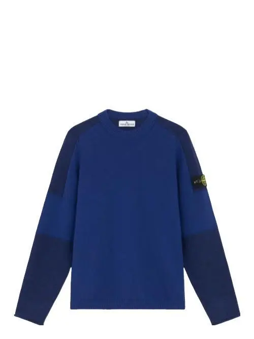 Stone Island Compass Badge Sweater - Bright Blue