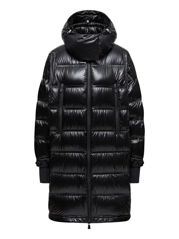Moncler Rochelairs Hooded Long Down Jacket - Black