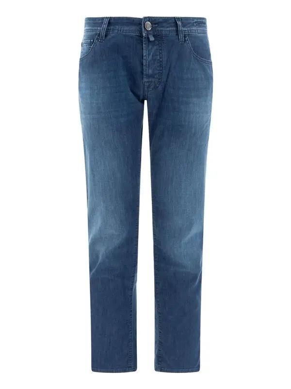 Jacob Cohen Slim Fit Jeans With Button Detail - Blue