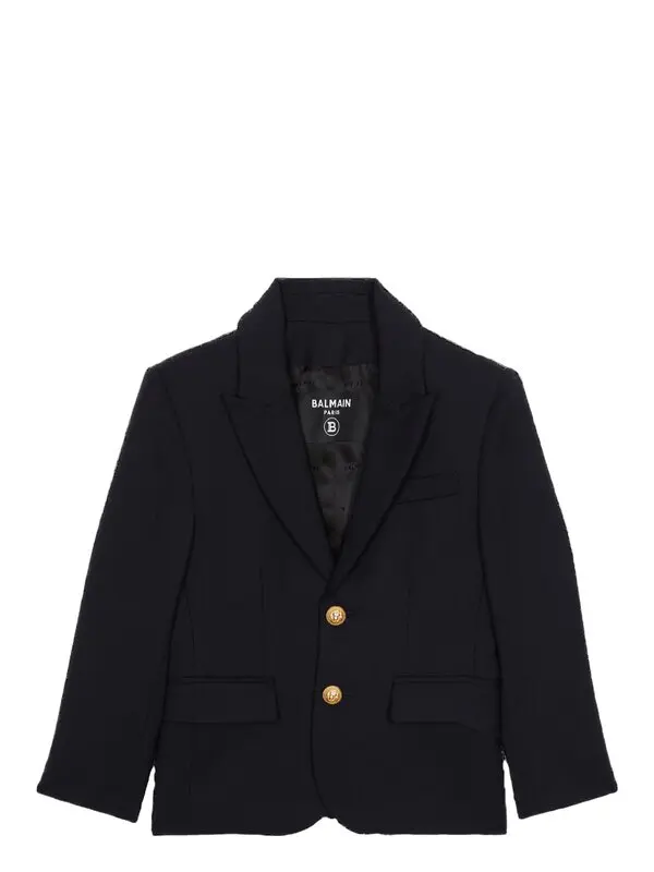 Balmain Two-button Tailored Jacket With Notched Lapels - Black