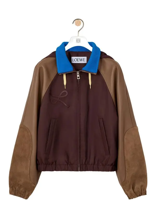 Loewe Technical Fabric Bomber Jacket - Brown