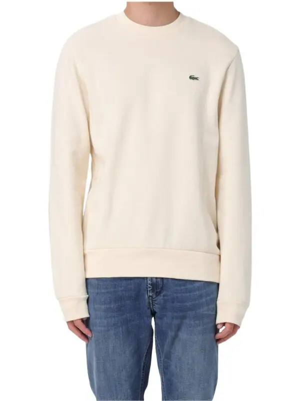 Lacoste Fleece Crewneck Sweatshirt - White