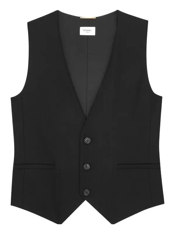 Saint Laurent Cashmere Vest - Black