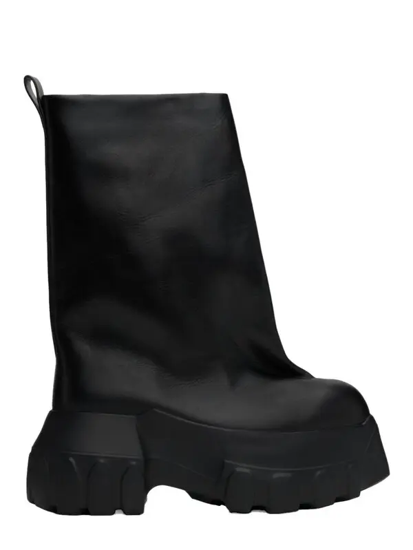 Rick Owens Mid-calf Leather Boots - Black
