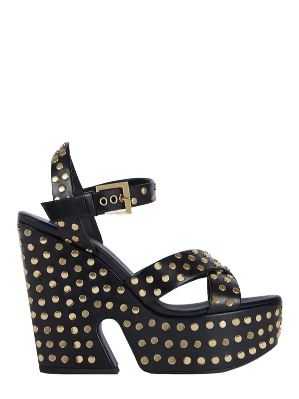 Givenchy Leather Platform Clogs With Stud Embellishments - Black