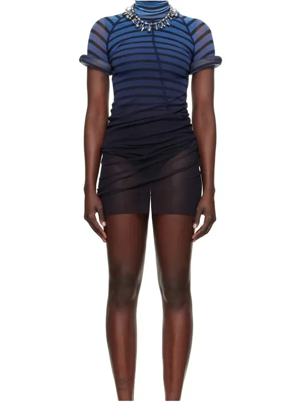 JEAN PAUL GAULTIER Striped 3d Dress - Red