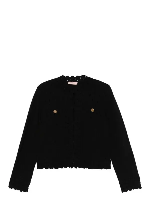TWINSET Crochet-trim Cardigan - Black
