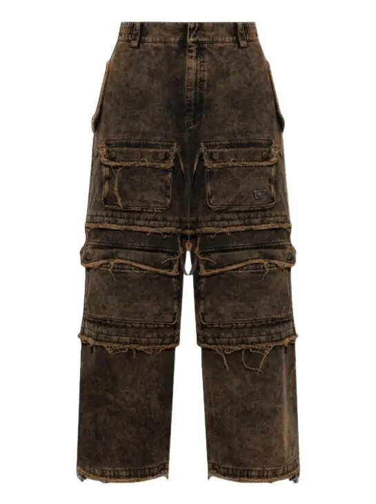 MISBHV Ibiza Oversize Wide-leg Cargo Jeans - Black