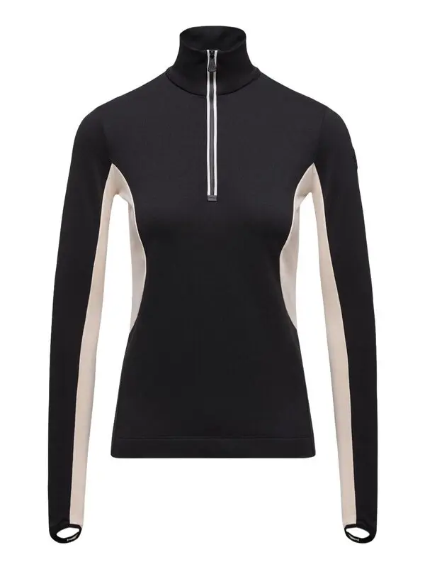 Moncler Polartec Half-zip Turtleneck - Black
