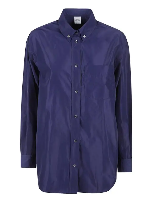 Aspesi Button-down Collar Shirt - Blue