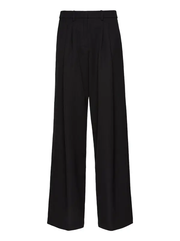 Magda Butrym Wide-leg Wool Trousers - Black