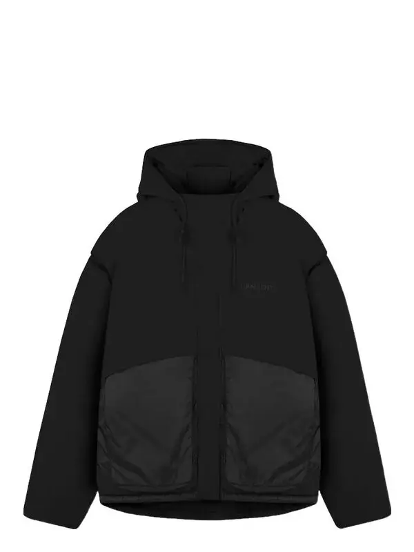 REPRESENT Hooded Puffer Jacket - Jet Black