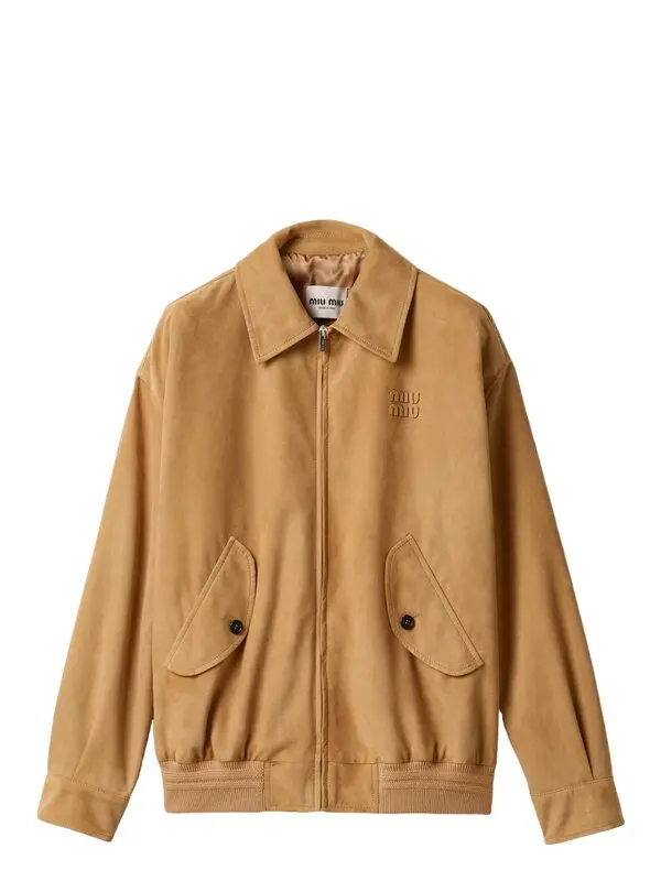 Miu Miu Suede Jacket - Caramel
