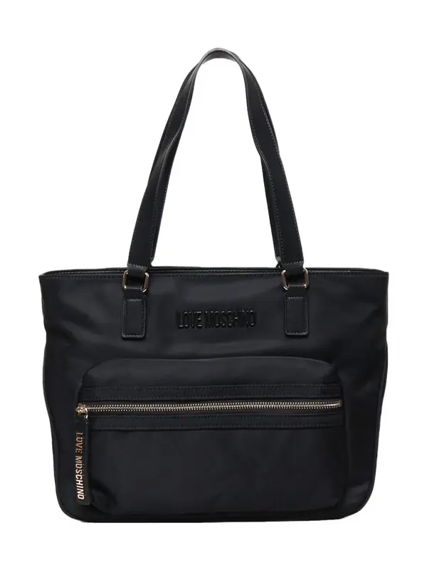 Moschino Logo Lettering Top Handle Bag - Black