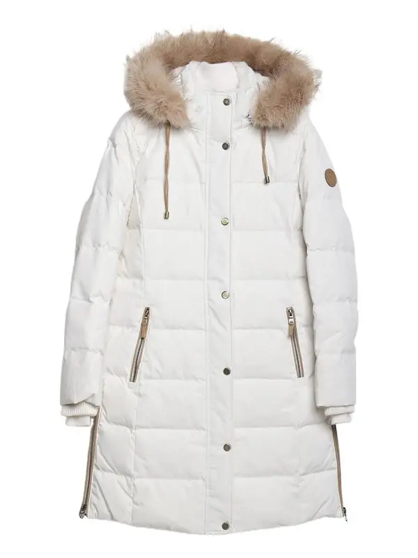 Ralph Lauren Quilted Padded Coat With Hood - White