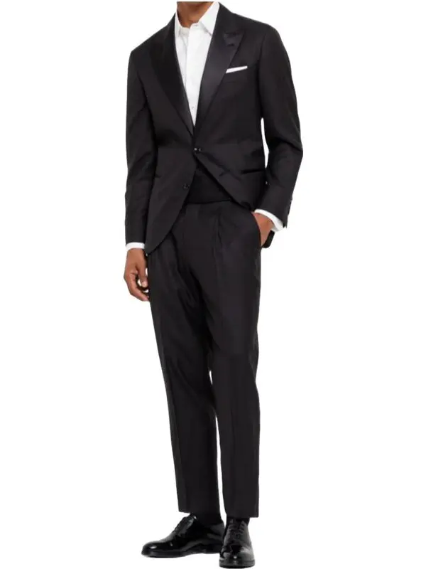Brunello Cucinelli Single-breasted Wool Suit - Black