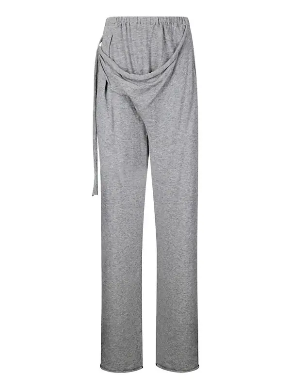 Ottolinger Knitted Sweatpants With Draped Detail - Grey