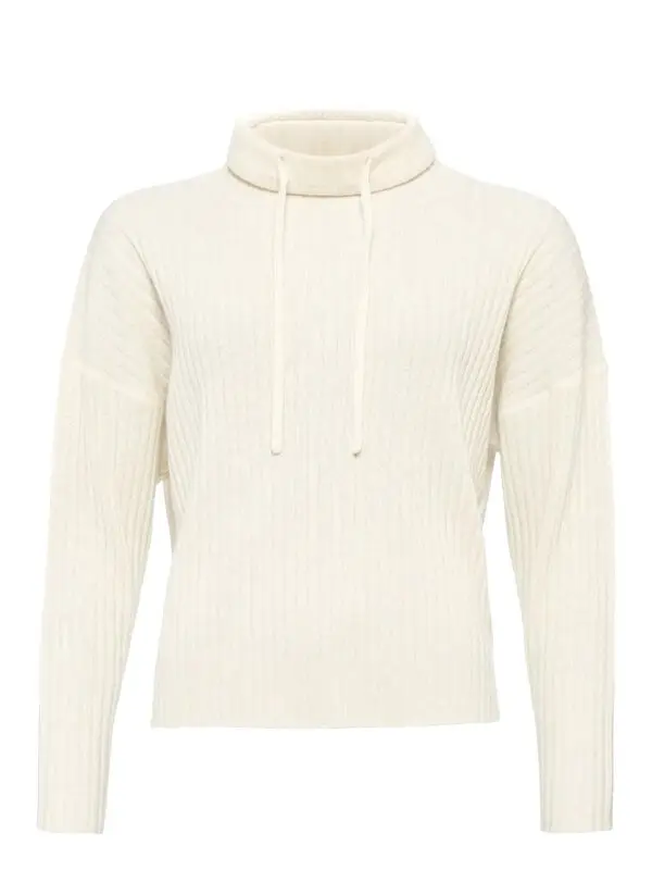 ERES Ribbed-knit Hoodie - White