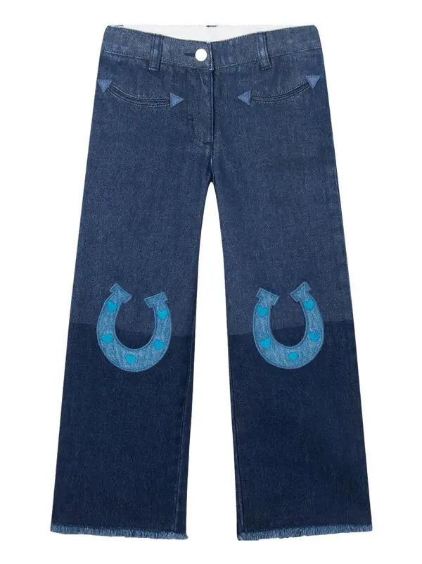 Stella McCartney Horseshoe Appliqué Jeans - Blue