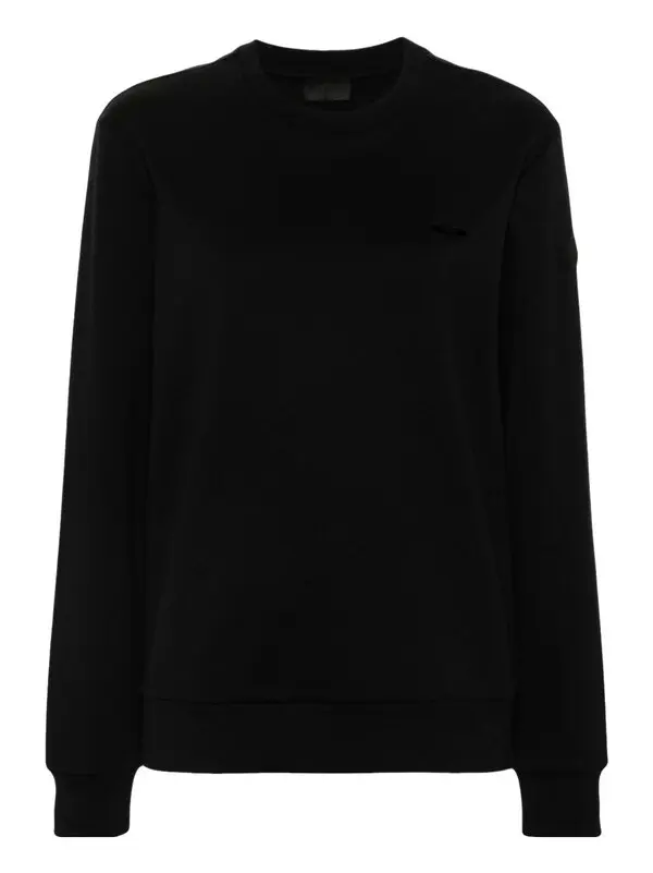 Moncler Long-sleeved Round Neck Sweater - Black