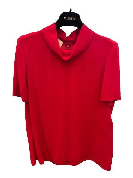 Valentino Garavani Georgette Short-sleeved Top - Red