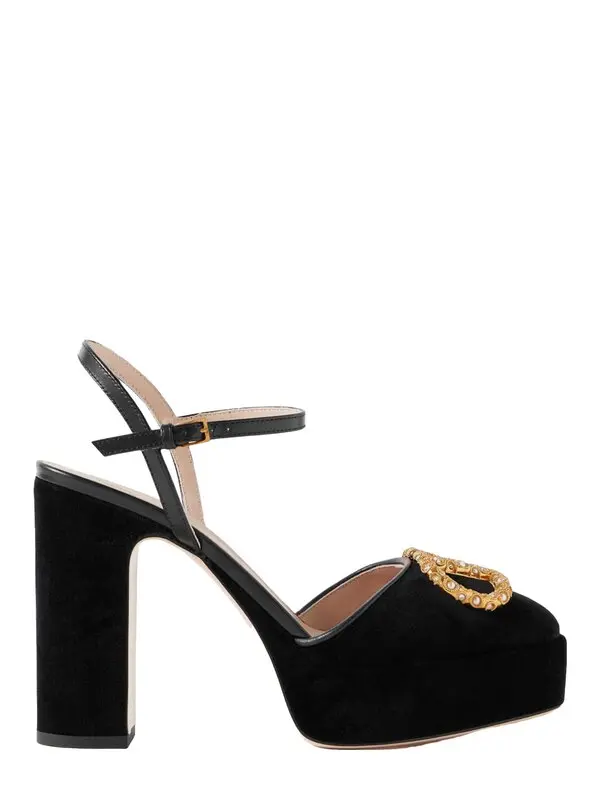 Valentino Garavani 105mm Platform Mules - Black