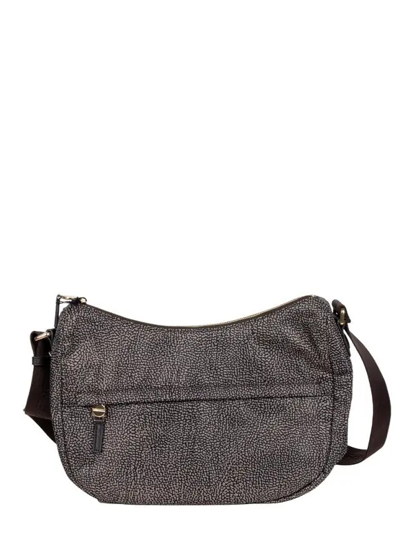 Borbonese Luna Middle Hobo Bag - Black