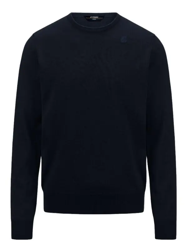 K-WAY Crewneck Jumper With Logo Detail - Black