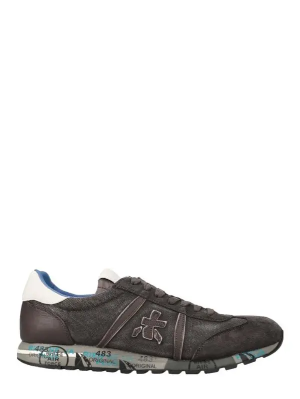 Premiata Round Toe Lace Up Sneakers - Black